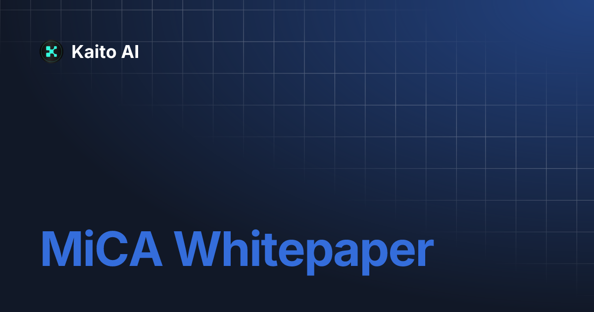 MiCA Whitepaper | Kaito AI